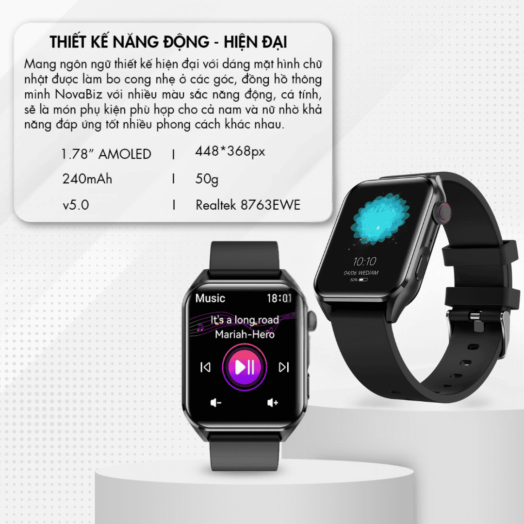 Đồng hồ thông minh Zobo NovaBiz - Màn hình AMOLED